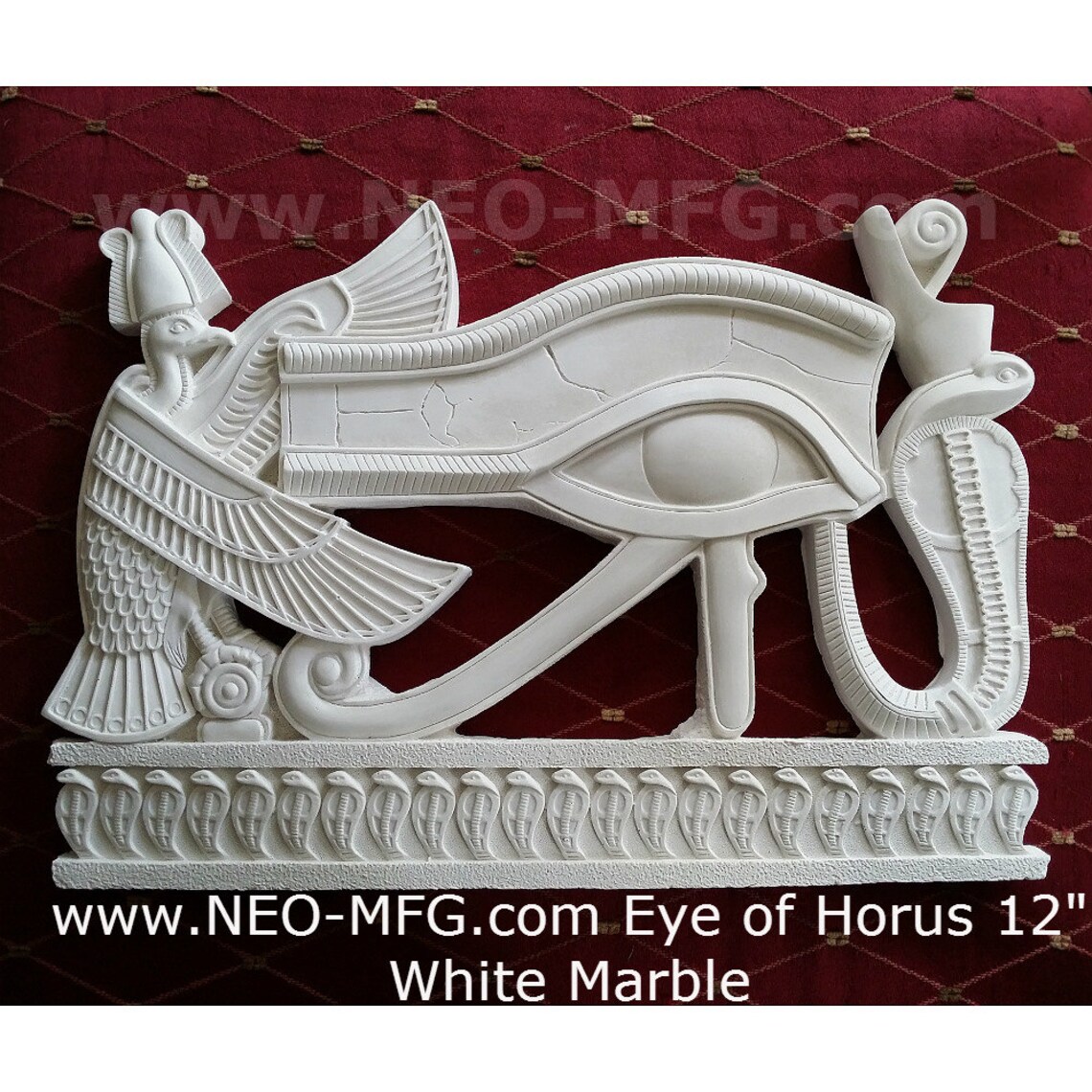History Egyptian Pharaoh Eye of Horus Sculptural Wall Relief Neo-mfg 12 ...