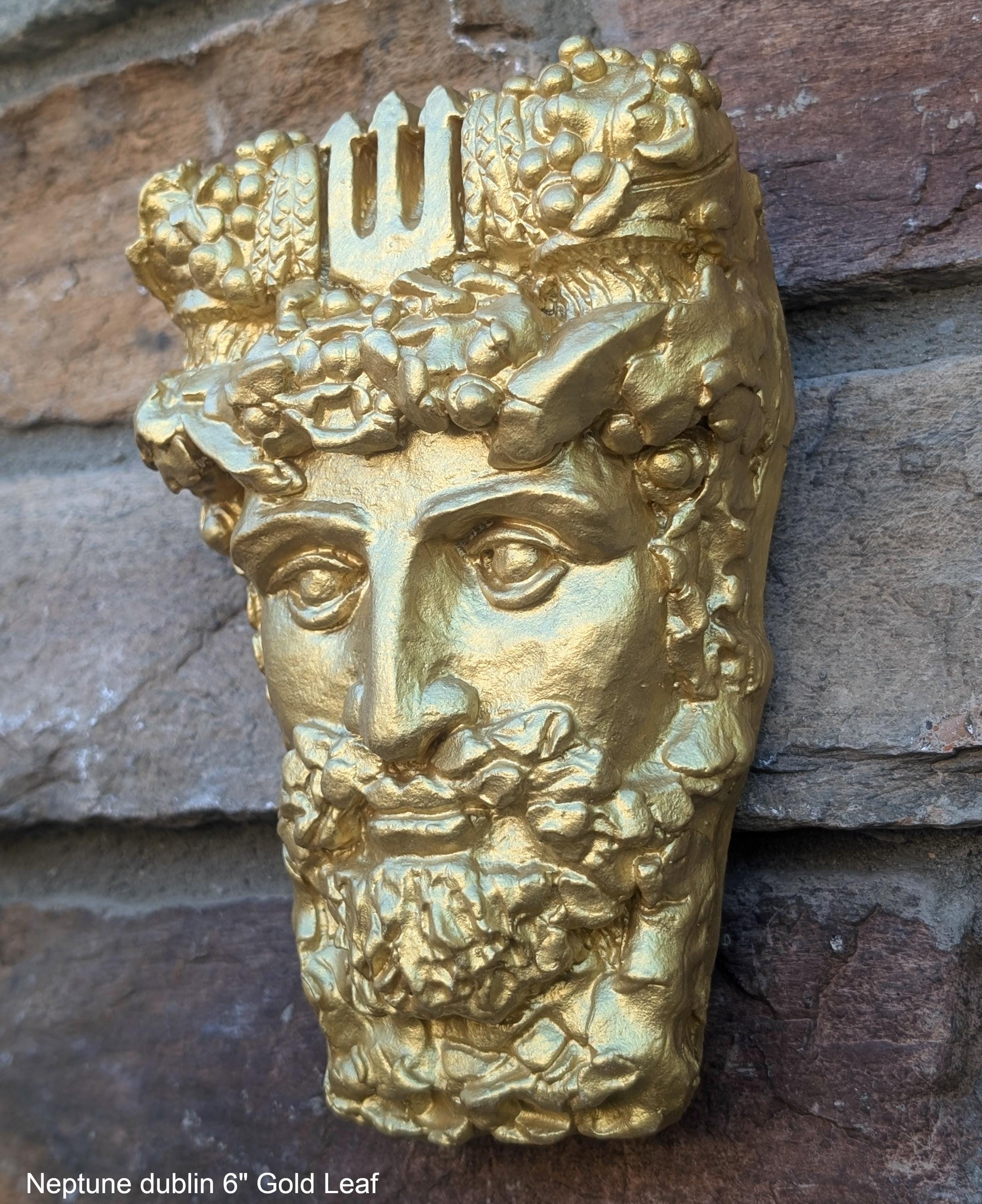 Roman Greek Neptune Face Wall Mythical Plaque Sculptural Relief Www.neo ...