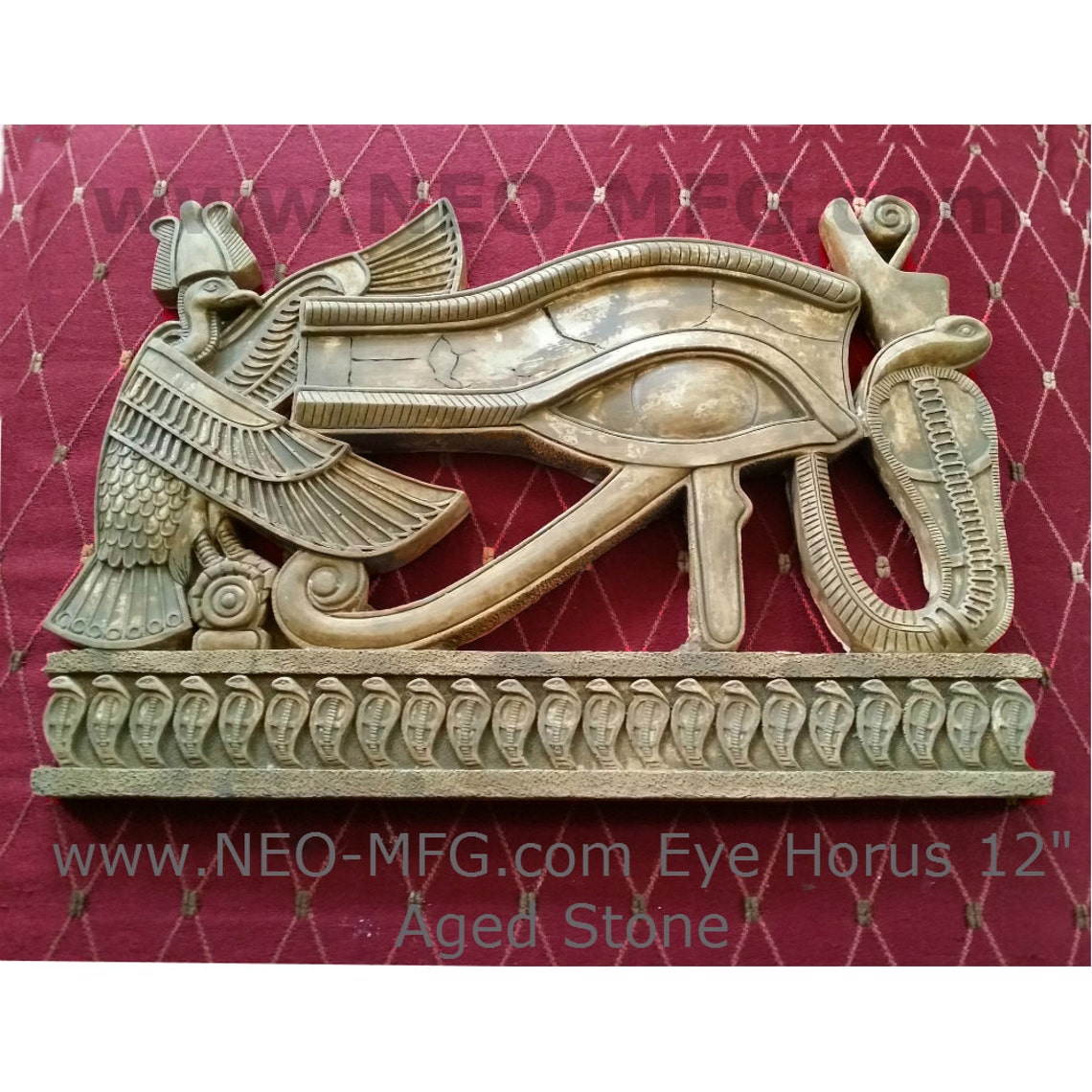 History Egyptian Pharaoh Eye of Horus Sculptural Wall Relief | Etsy