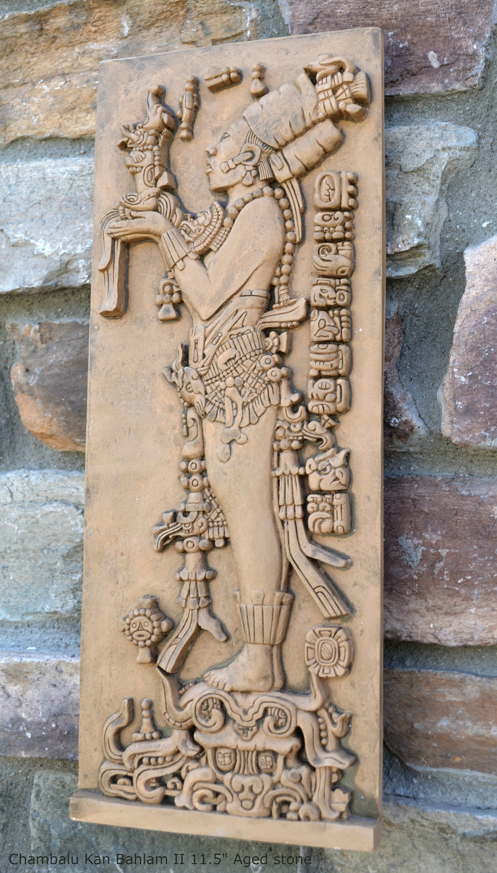 Aztec Mayan Chambalu Temple Foliated Cross Center Left K'inich Kan ...