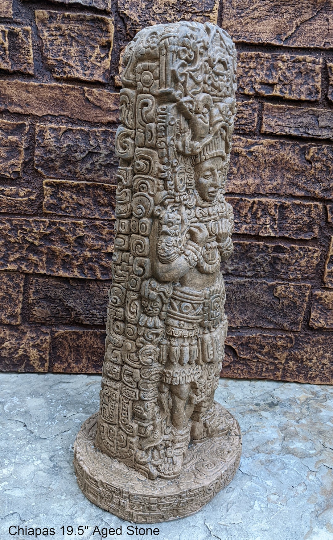 History Chiapas Aztec Maya Artifact Carved Sculpture Statue 19.5" Tall Neo-mfg - Etsy