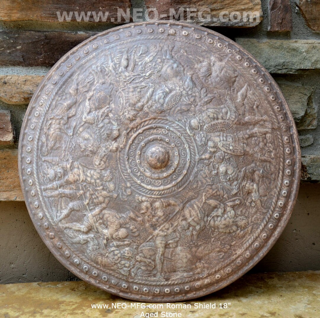 Roman Greek Battle Shield Sculptural Wall Relief Www.neo-mfg.com 18.5 ...