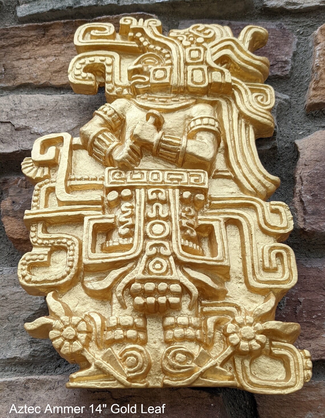 Aztec Mayan Ammer Sculptural Wall Relief Plaque 14 - Etsy