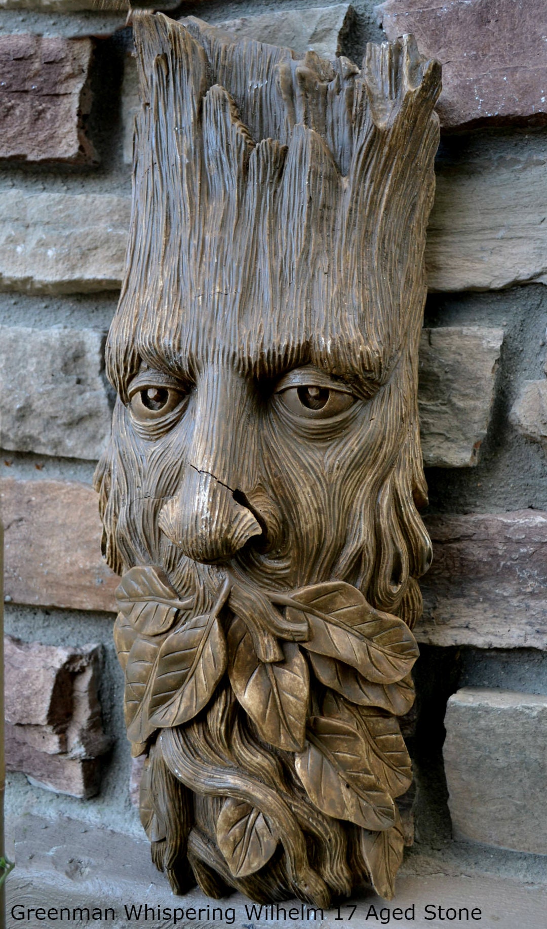 Greenman Whispering Wilhelm Green Man Tree Sculptural Wall Relief ...