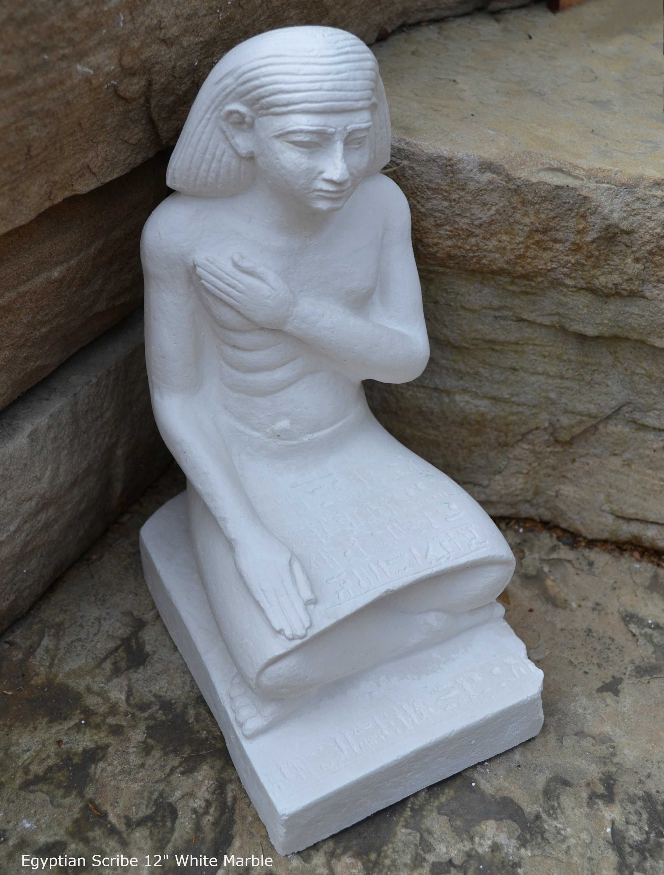 History Egyptian Imeni Imeny Scribe Seated Sculpture Statue 12" Www.neo ...