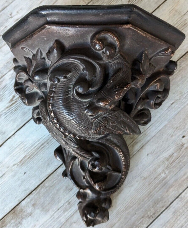 Gargoyle Satyr Dragon Wall Shelf Corbel Grotesque Goblin Sculpture Www ...