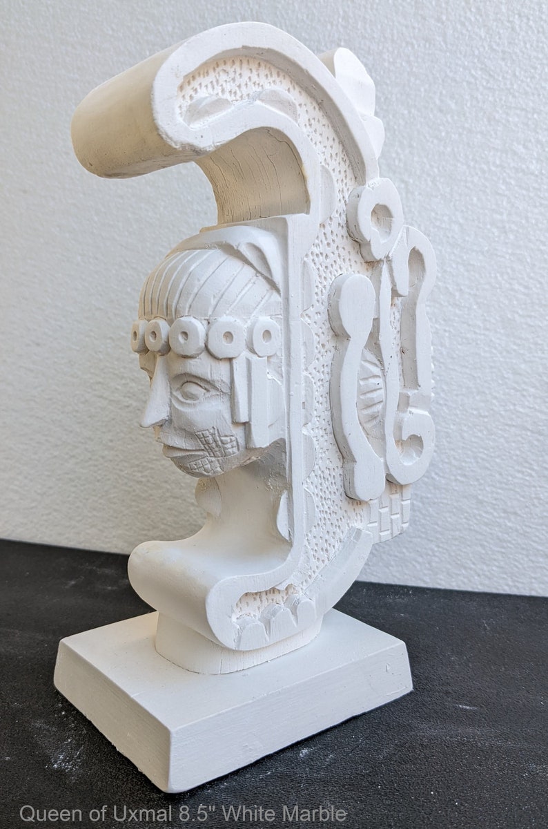 Aztec Mayan Queen of Uxmal Architectural Element Bust Sculpture 8.5 ...