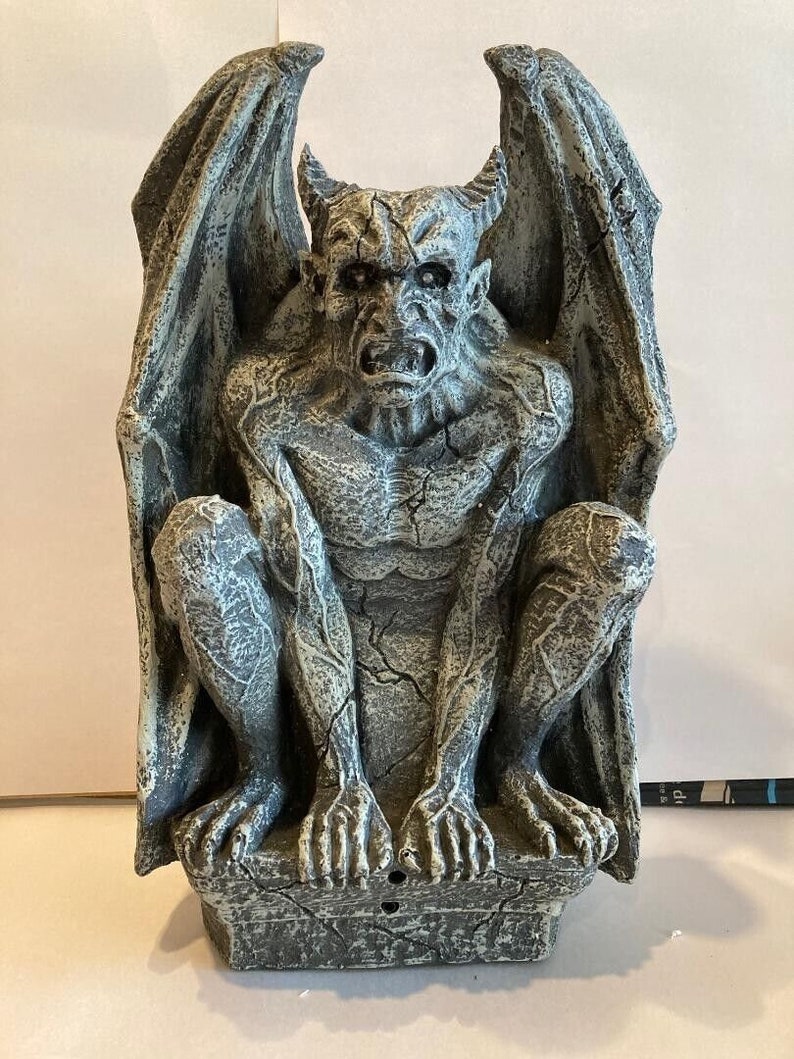 Gargoyle Sculpture Wall Relief 12" Www.neo-mfg.com - Etsy