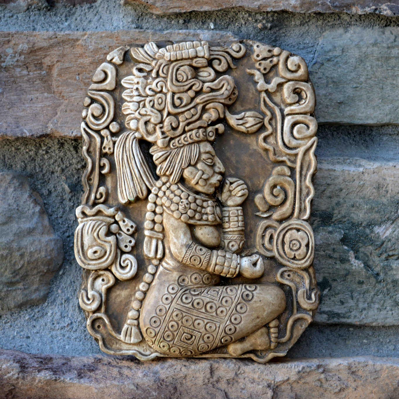 History Aztec Maya Mesoamerica Itza plaque wall Sculpture | Etsy