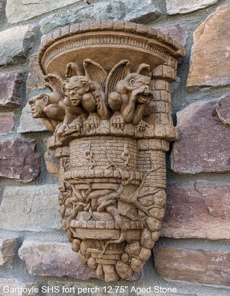 Gargoyle SHS Fort Perch Wall Shelf Corbel Grotesque Goblin - Etsy