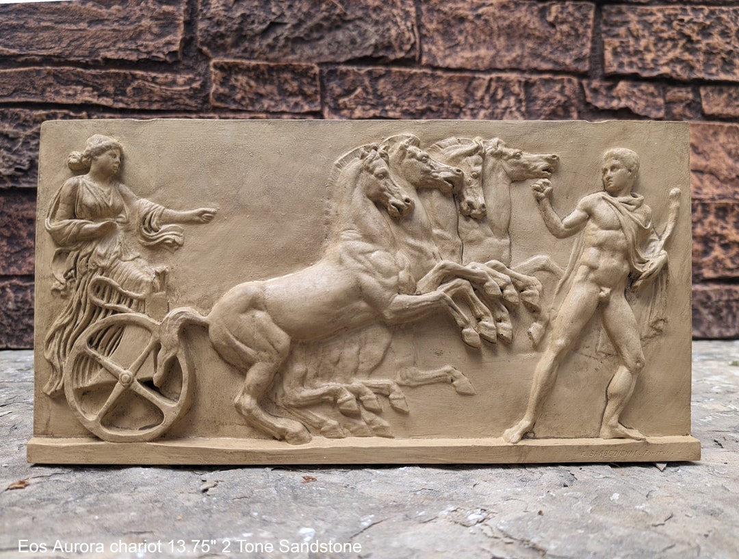 Greek Roman Eos Aurora Chariot Sculpture Museum Reproduction Art 13.75 ...