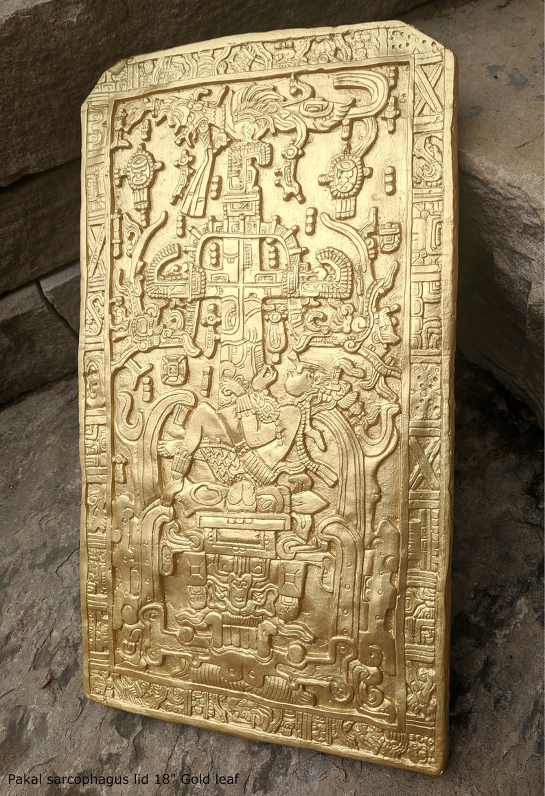 History Aztec Mayan Sarcophagus of King Kinich Janaab Pakal | Etsy