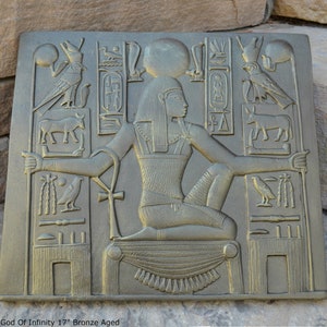 Egyptian HEH God of Infinity Tutankhamen Fragment Plaque Wall Frieze 17 ...