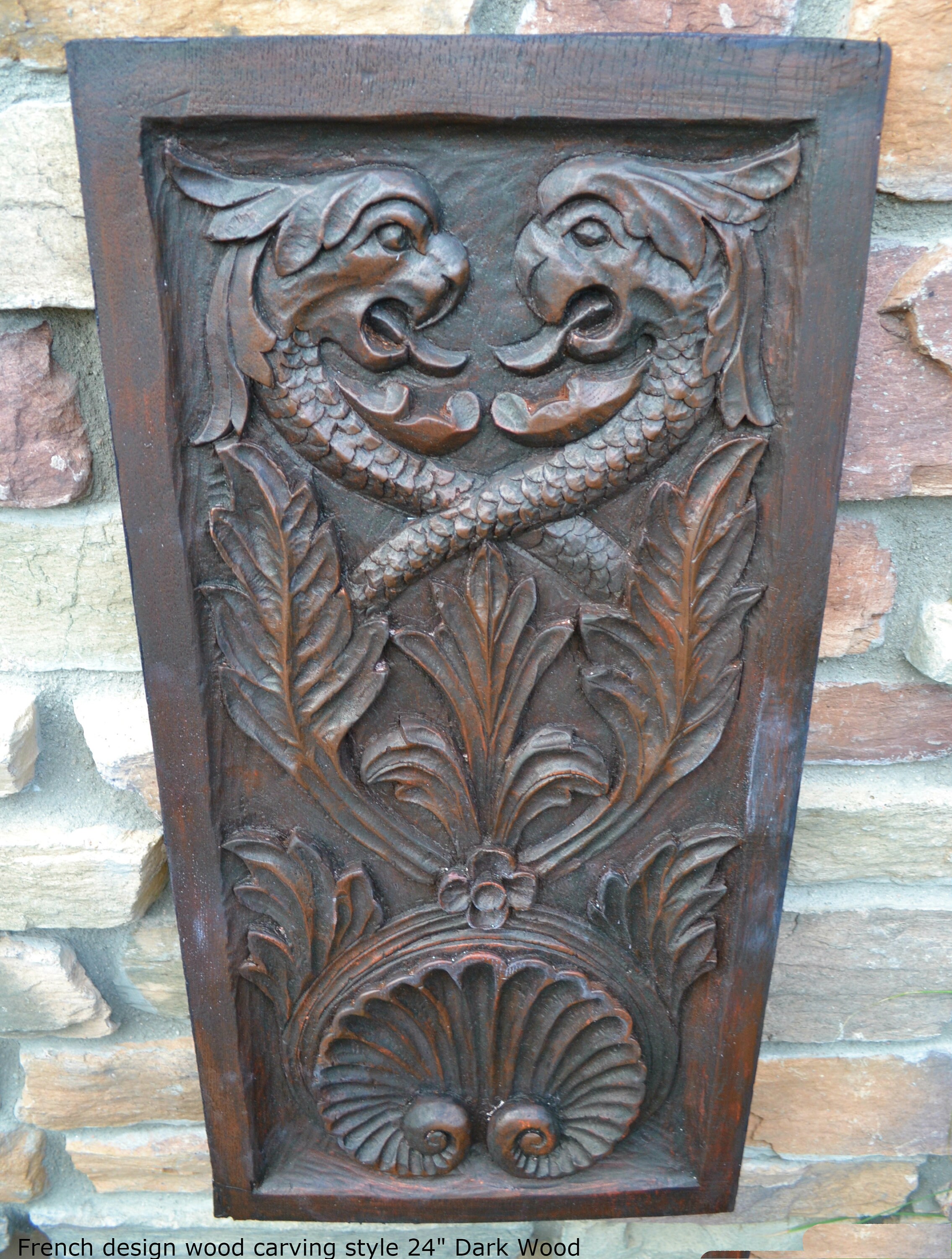 Decor French Design Wood Carving Style Wall Plaque Sculpture 24" Www ...