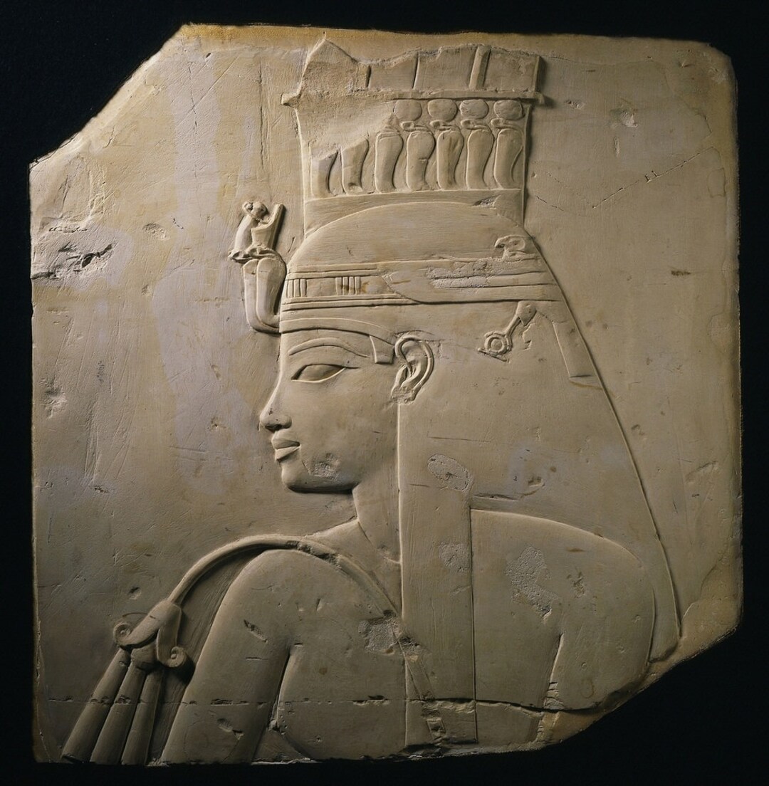 History Egyptian Queen Tiye Tiyi Fragment Sculptural Wall Relief Plaque ...