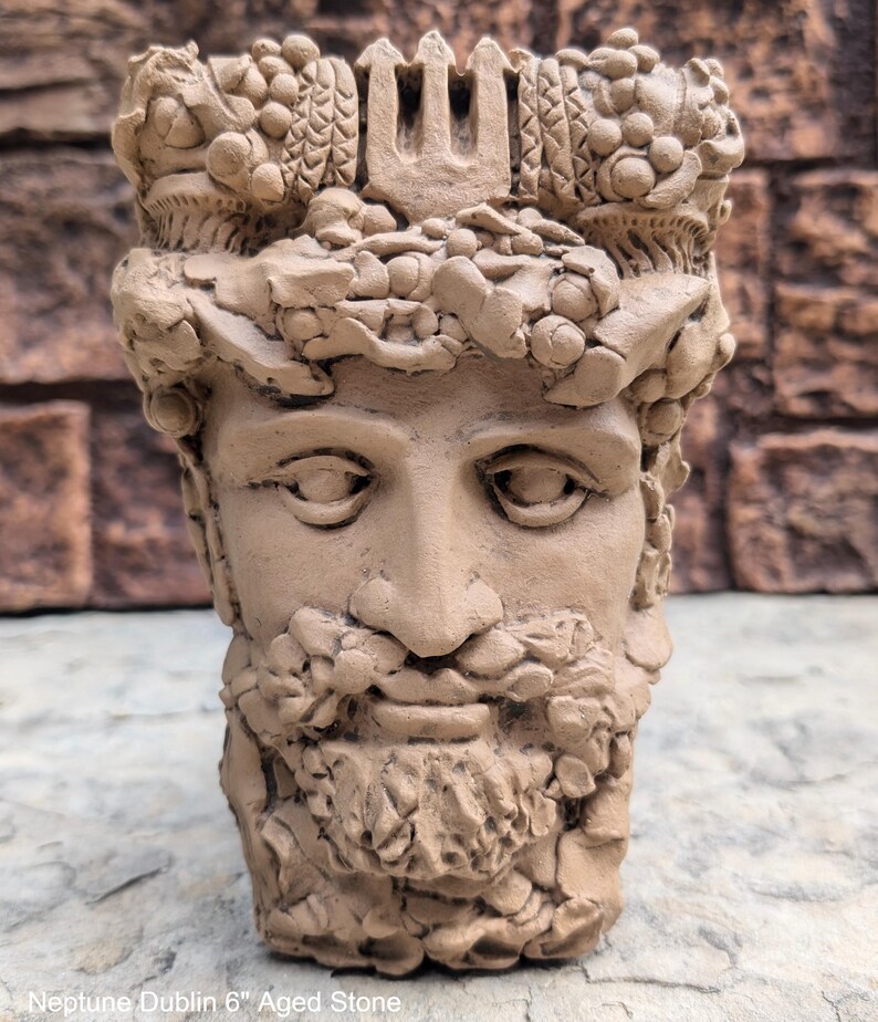 Roman Greek Neptune Face Wall Mythical Plaque Sculptural Relief Www.neo ...