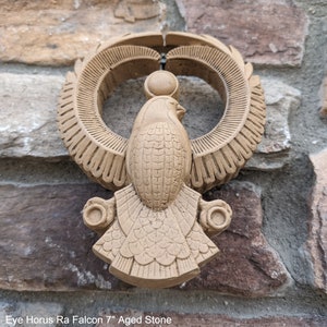 Egyptian Eye Horus Ra Falcon Artifact Carving Sculpture Statue 7" Www ...