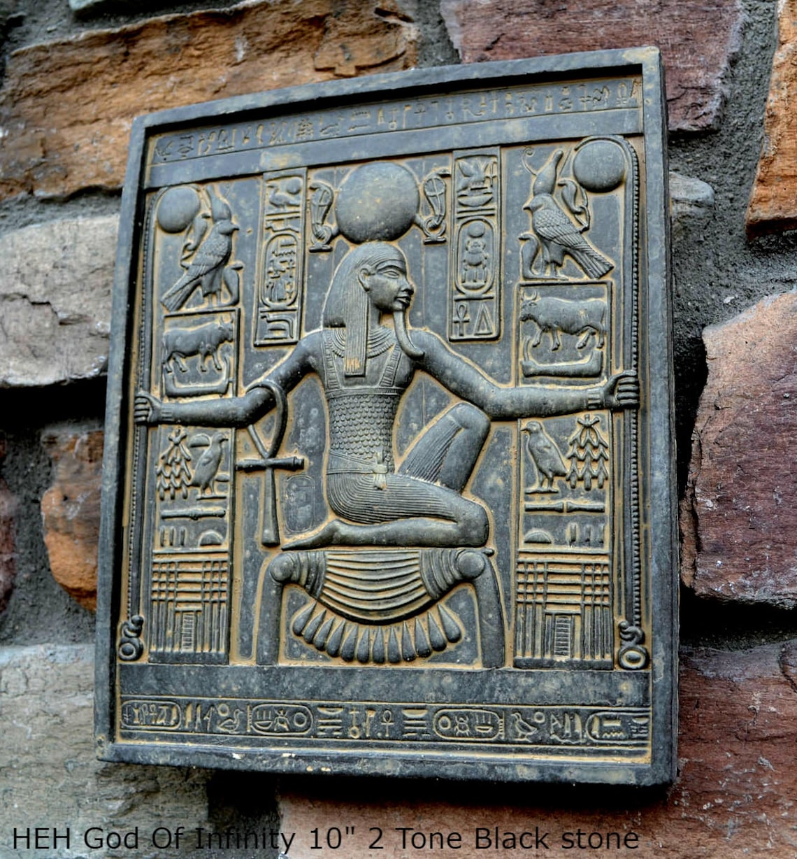 Egyptian HEH God of Infinity Tutankhamen Fragment Plaque Wall | Etsy