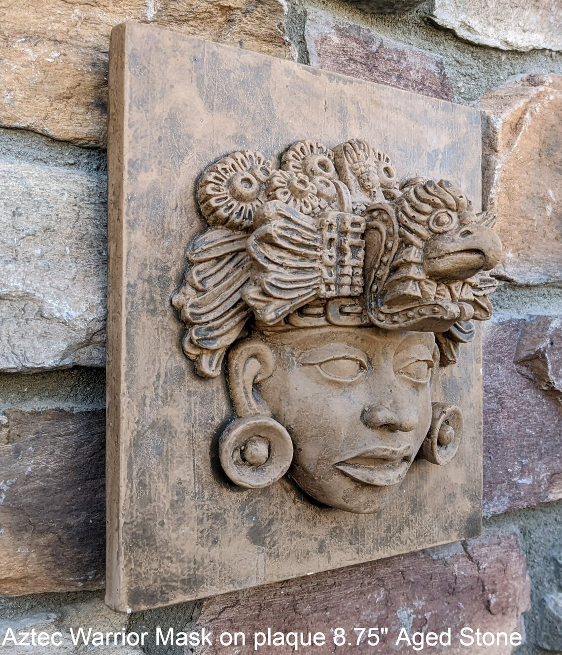 Aztec Maya Warrior Mask Head of Guacamaya macaw From - Etsy