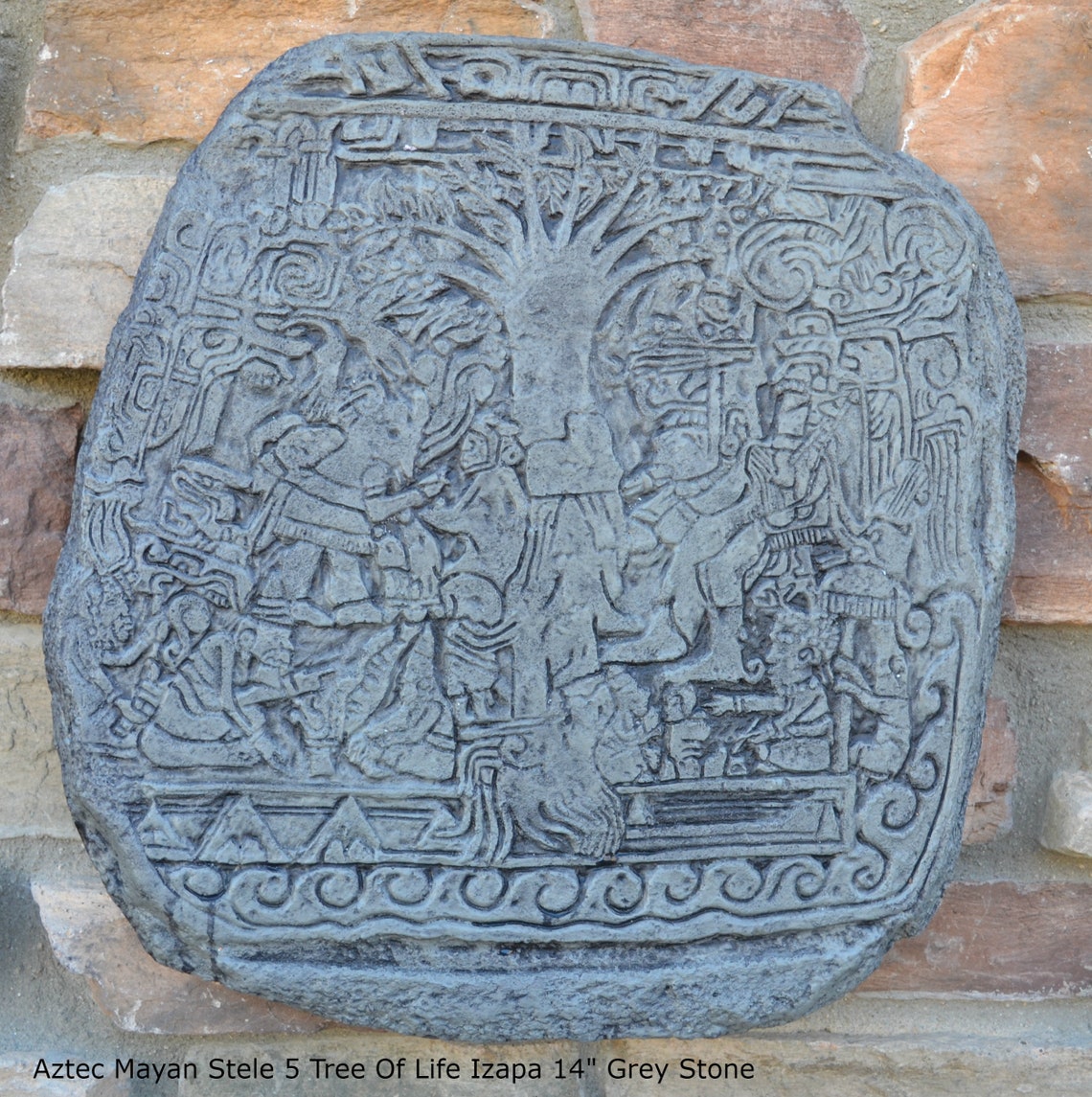 Aztec Mayan Stele 5 Tree of Life Izapa Olmec Sculpture Wall - Etsy