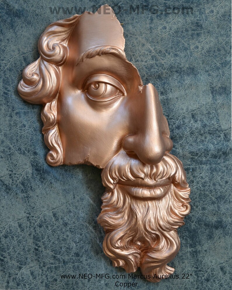 Marcus Aurelius Antoninus Augustus 3D Portrait Face Wall Plaque ...