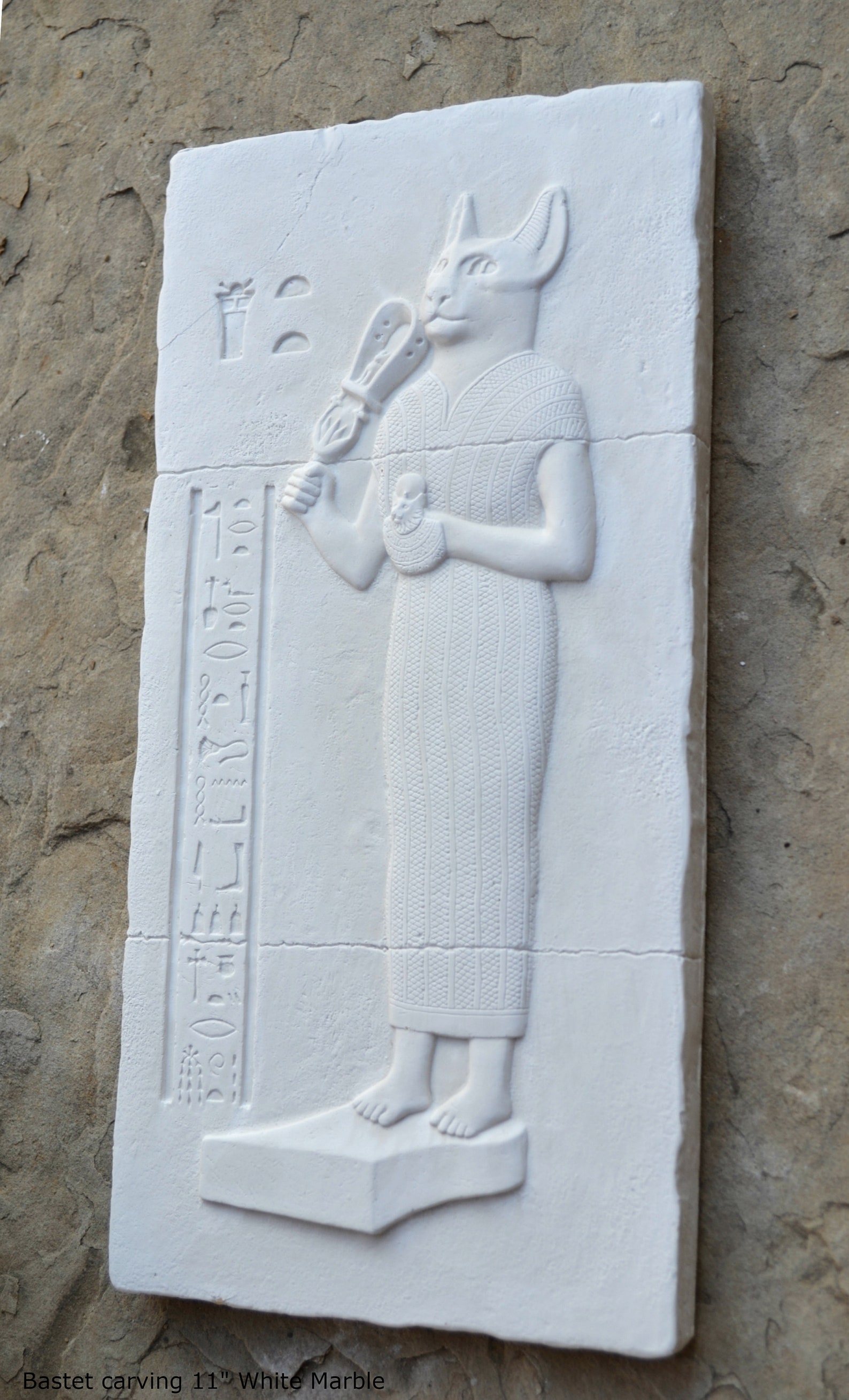 History Egyptian Bastet Sculptural Wall Relief Www.neo-mfg.com | Etsy