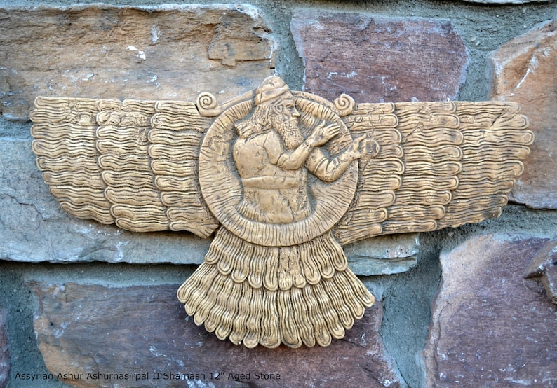 Historical Assyrian Ashur Ashurnasirpal II Shamash Wall Sculpture Www ...