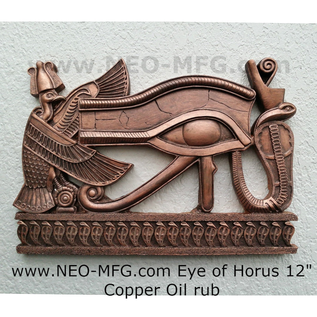 History Egyptian Pharaoh Eye of Horus Sculptural Wall Relief Neo-mfg 12 ...
