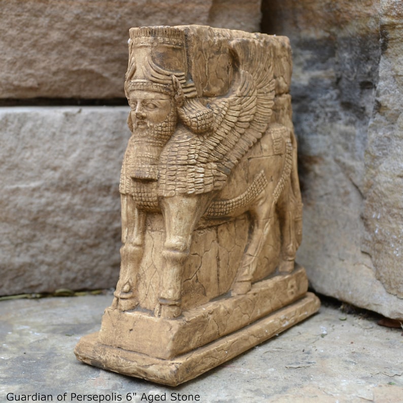 Historical Assyrian Lamassu Persian Winged Bull Guardian of - Etsy