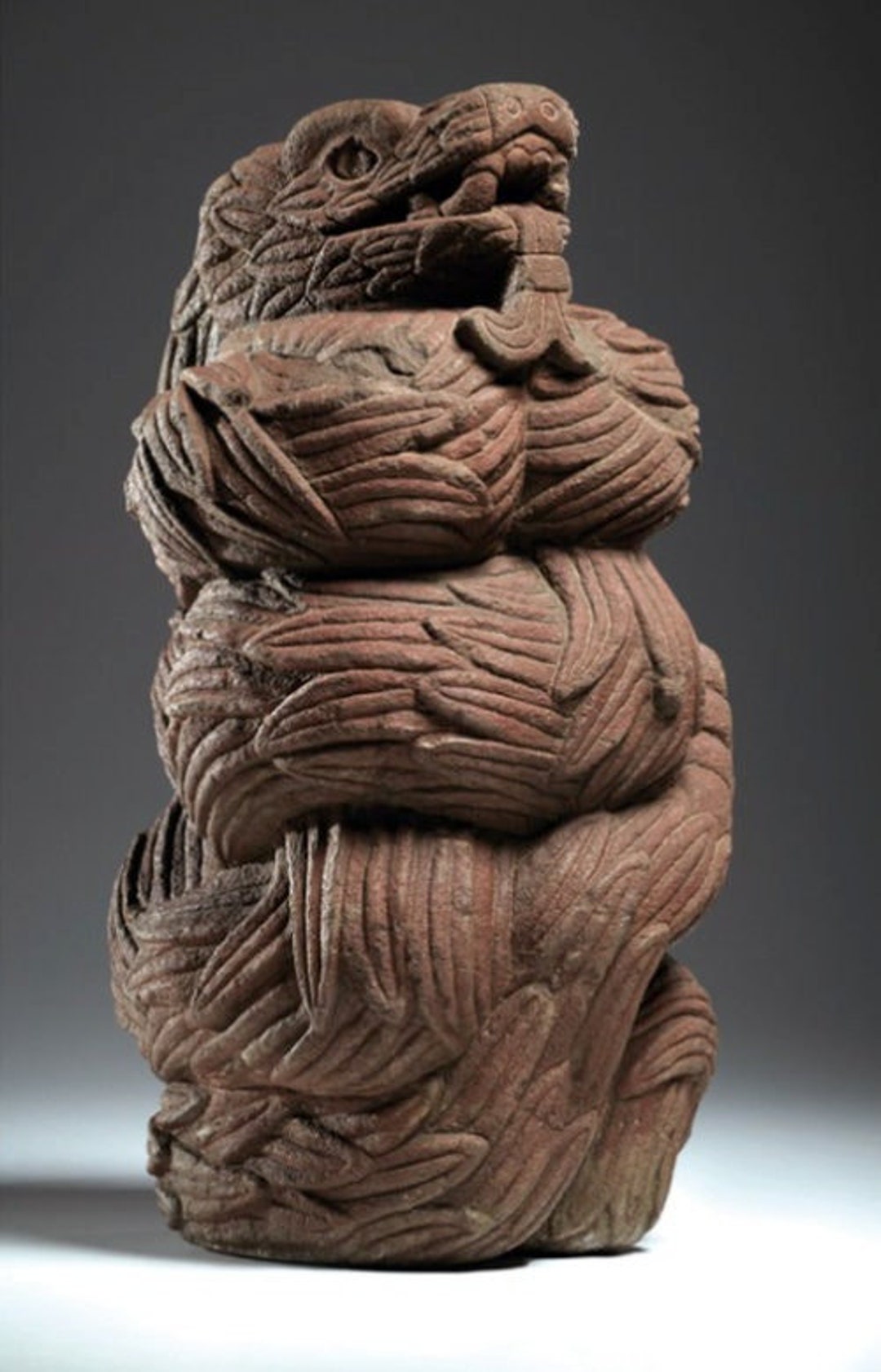 Aztec Mayan Quetzalcoatl Plumed Serpent Statue Sculpture Artifact ...