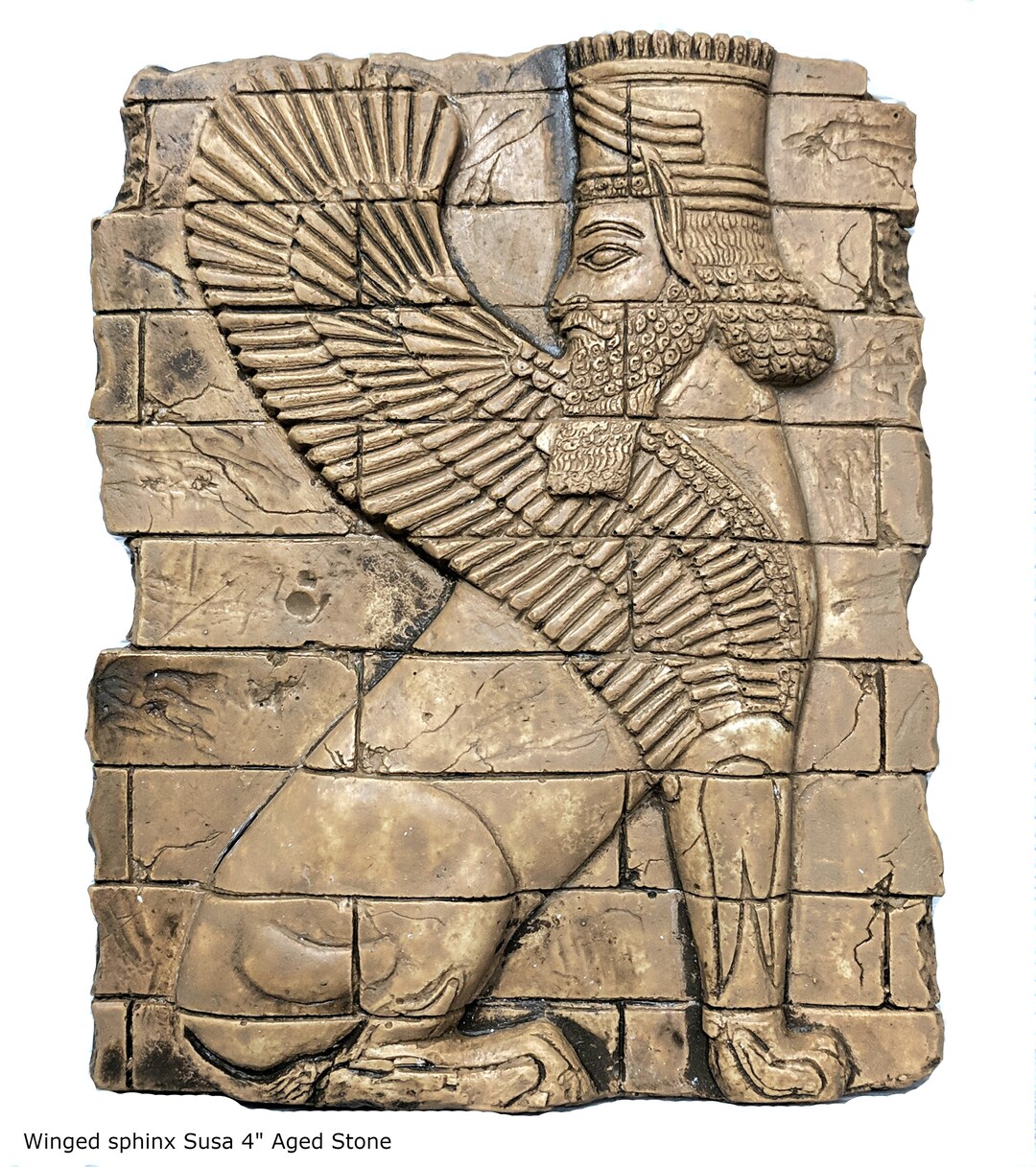 Assyrian Sumerian Winged Sphinx Susa, Lion Shedu Palace Darius I ...