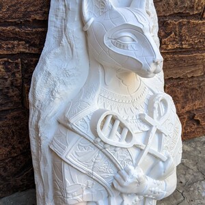 Egyptian Bastet Cat Fragment Torso Sculptural Wall Relief Bust Www.neo ...