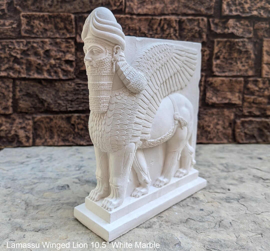 Assyrian Lamassu Nimrud Palace Guardians Winged Lion Sculpture Www.neo ...