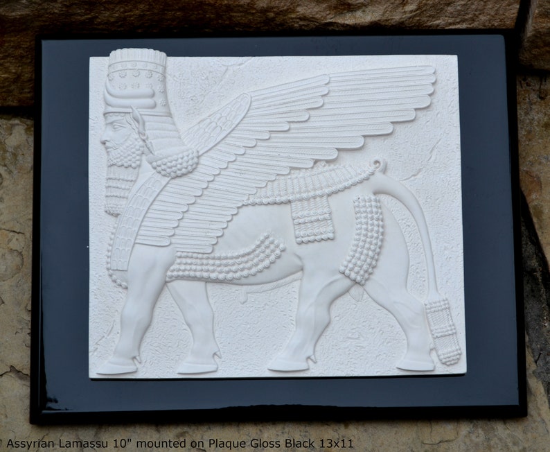Historical Assyrian Lamassu Winged Bull Wall Sculpture Www.neo-mfg.com ...