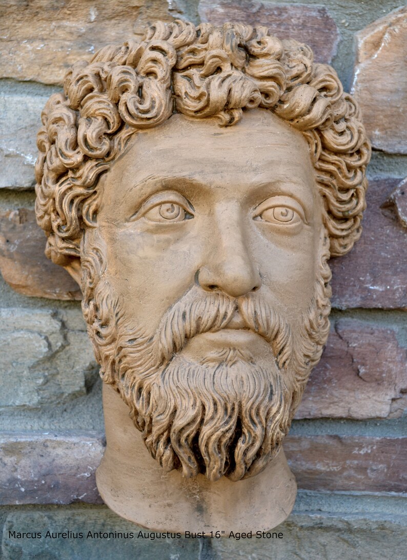 Marcus Aurelius Antoninus Augustus Bust Wall Plaque Relief Sculpture 16 ...