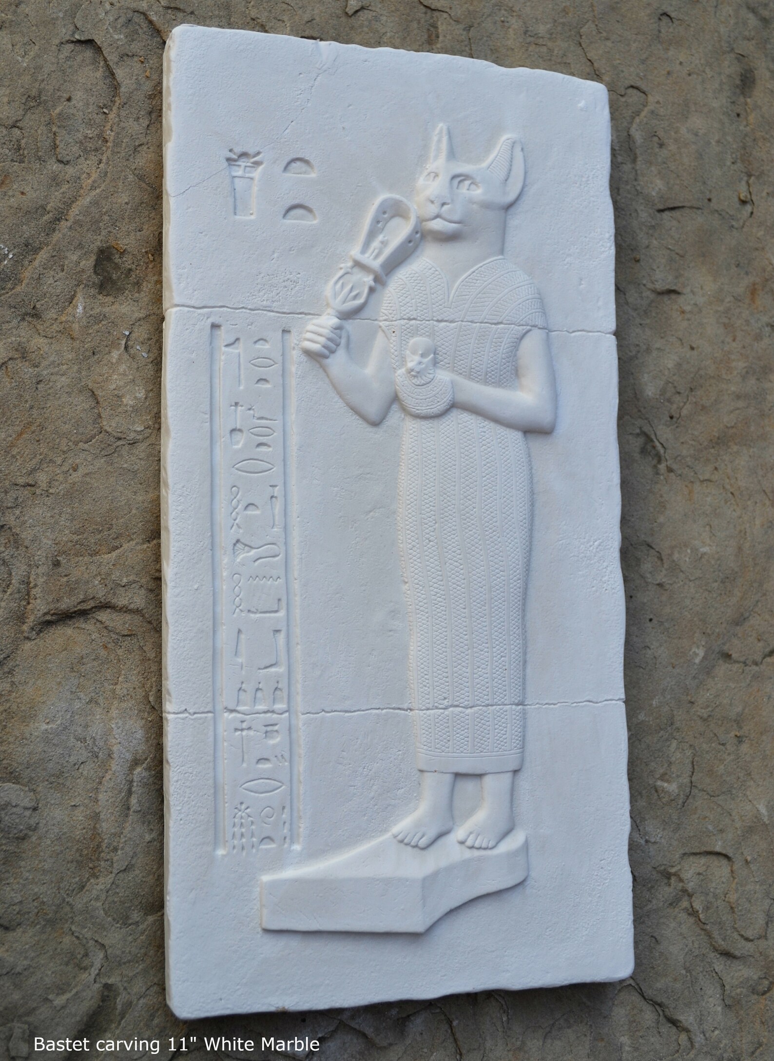 History Egyptian Bastet Sculptural Wall Relief Www.neo-mfg.com 11" E6 ...