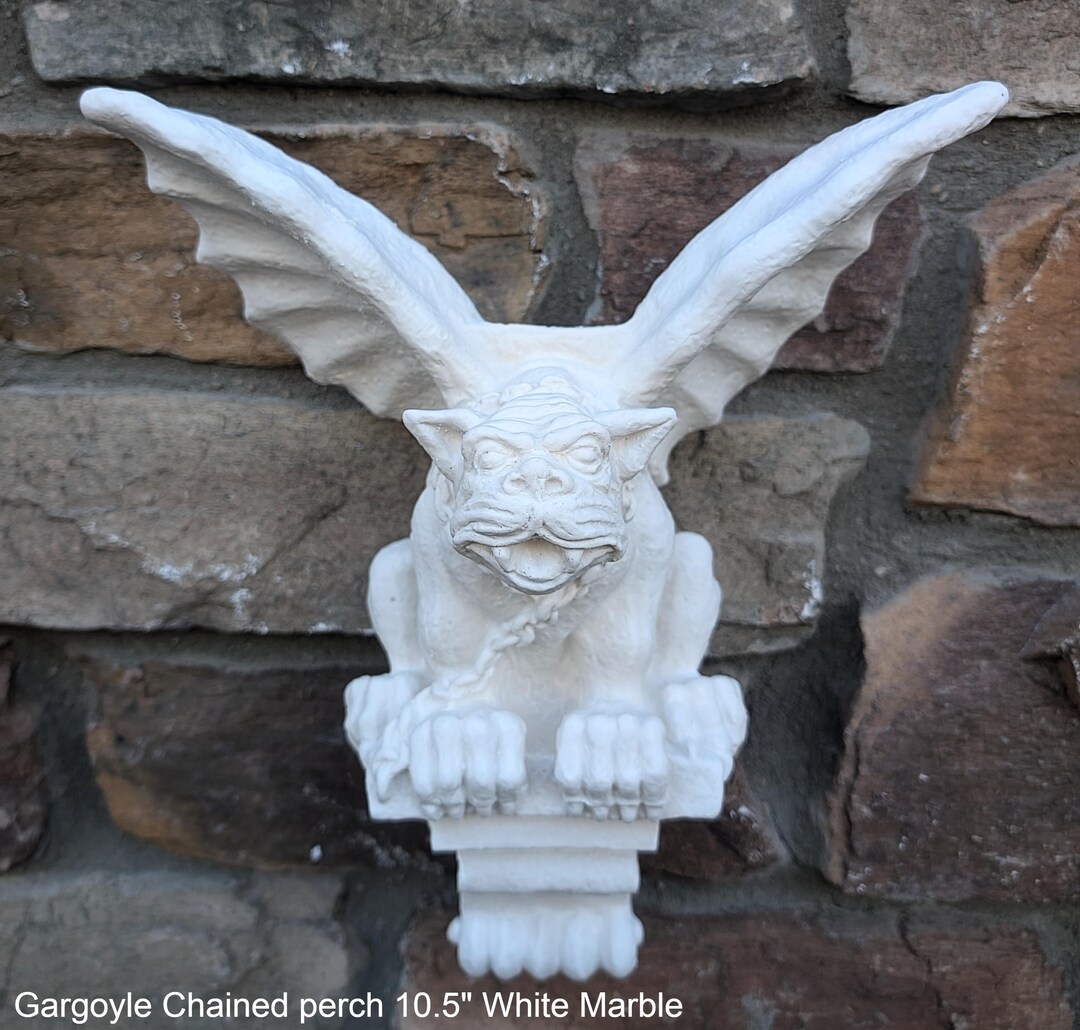 Gargoyle Winged Chained on Perch Wall Plaque Sculpture Sconce Www.neo ...