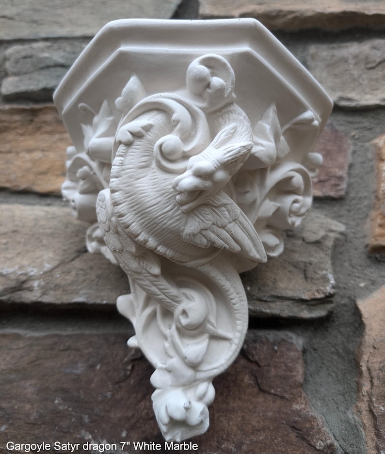 Gargoyle Satyr Dragon Wall Shelf Corbel Grotesque Goblin Sculpture Www ...