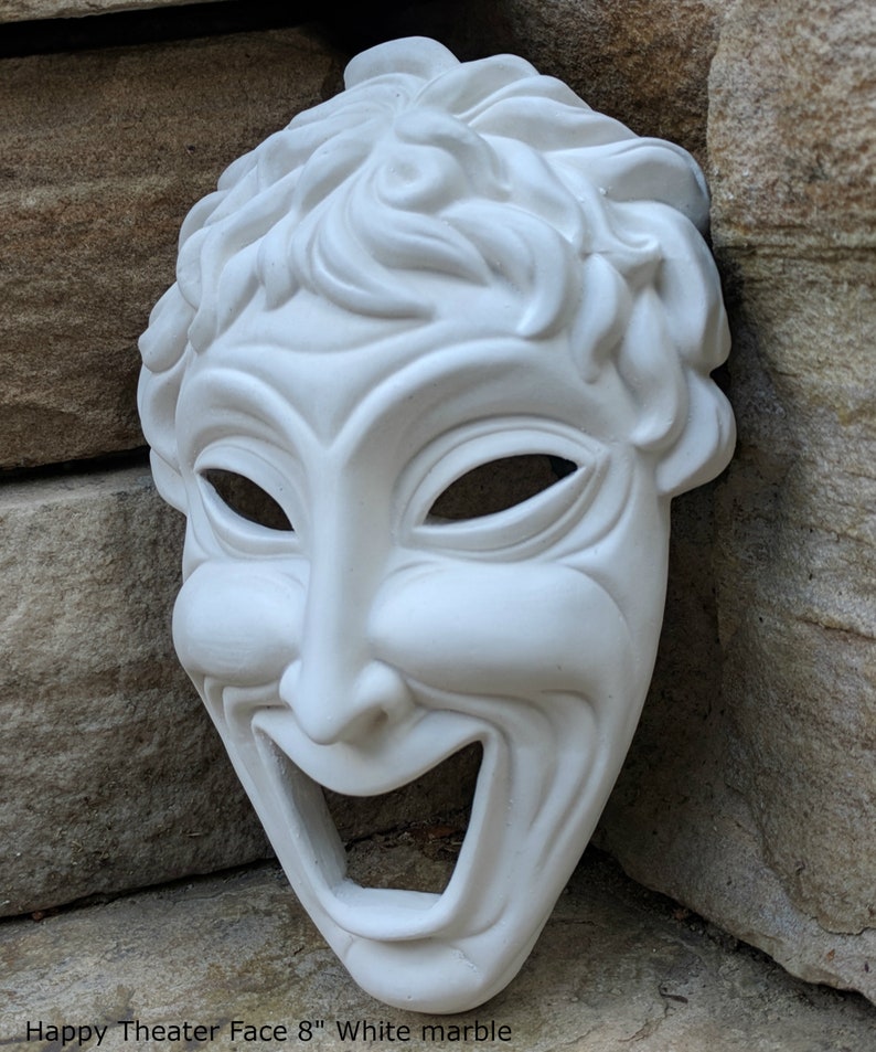 Decor Happy & Sad Face Theater Wall Sculpture Statue 8" Www.neo-mfg.com ...