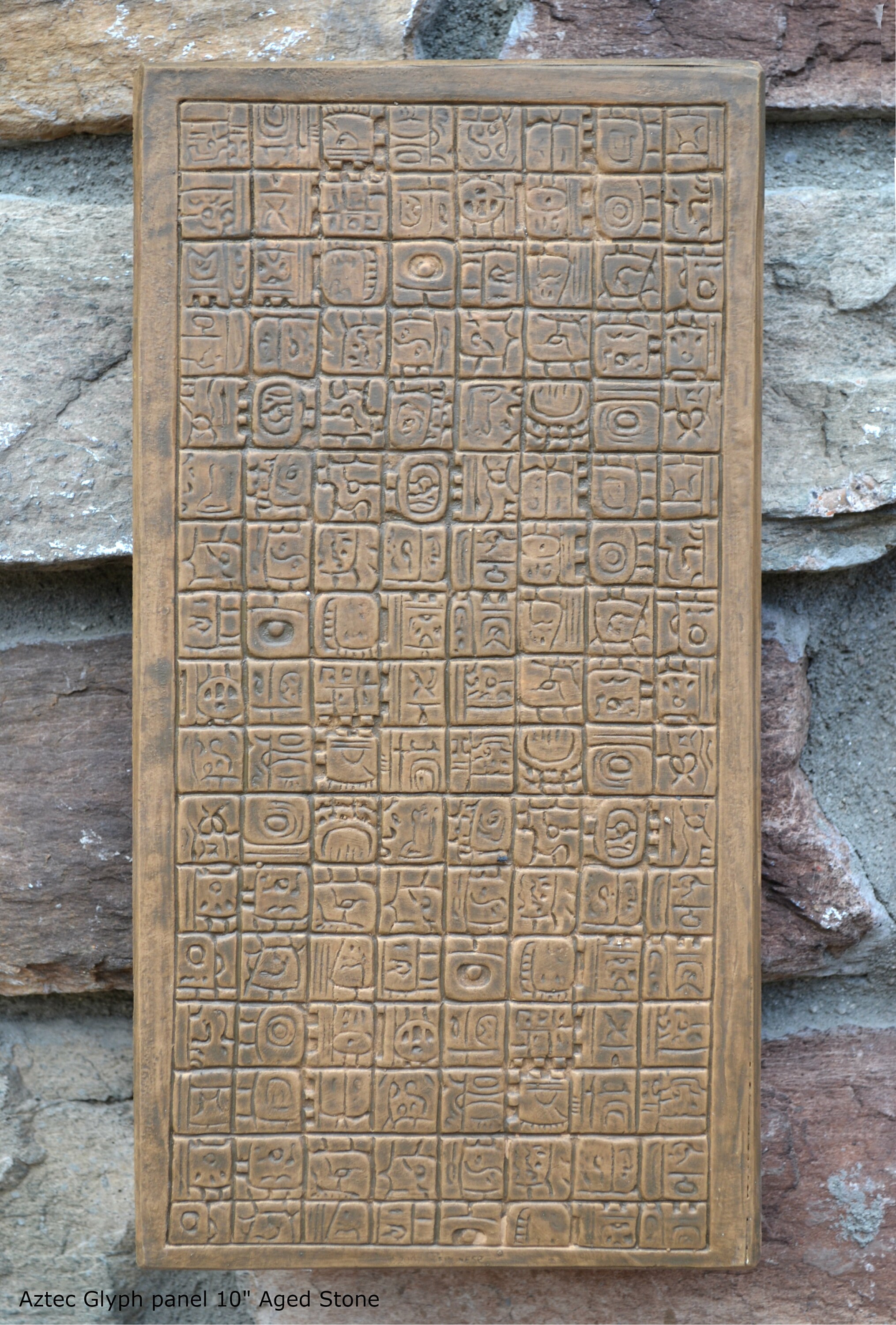 Aztec Mayan Glyph Panel Wall Plaque Fragment Relief Www.neo-mfg.com 10 ...