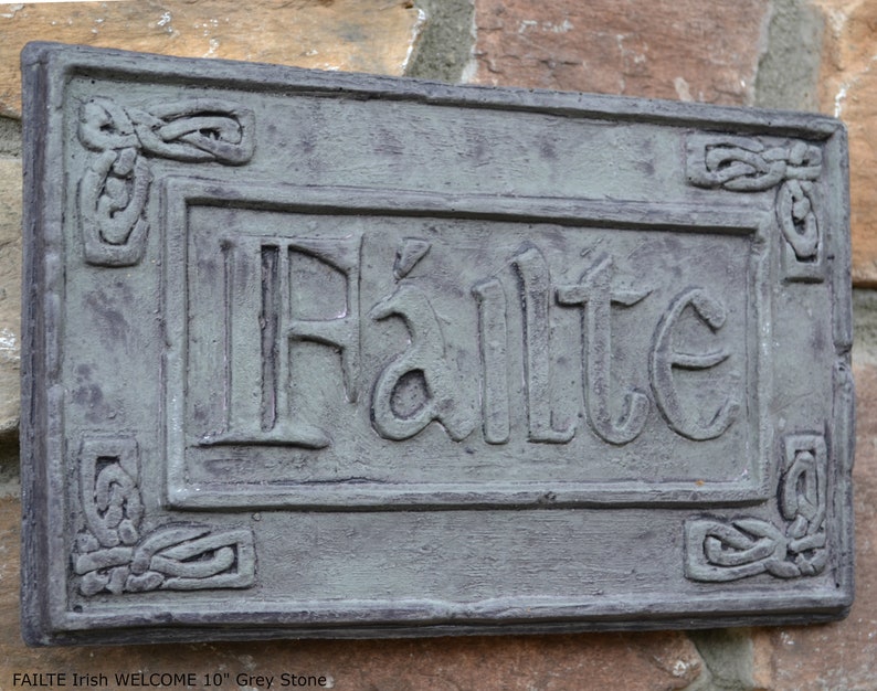 FAILTE Irish WELCOME Ireland Gaelic Celtic Stone Sign Plaque - Etsy