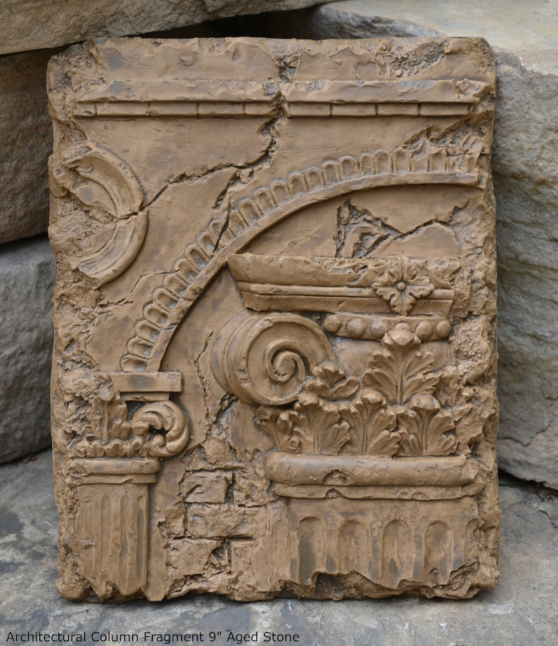 Roman Greek Architectural Column Fragment Wall plaque Neo-Mfg | Etsy