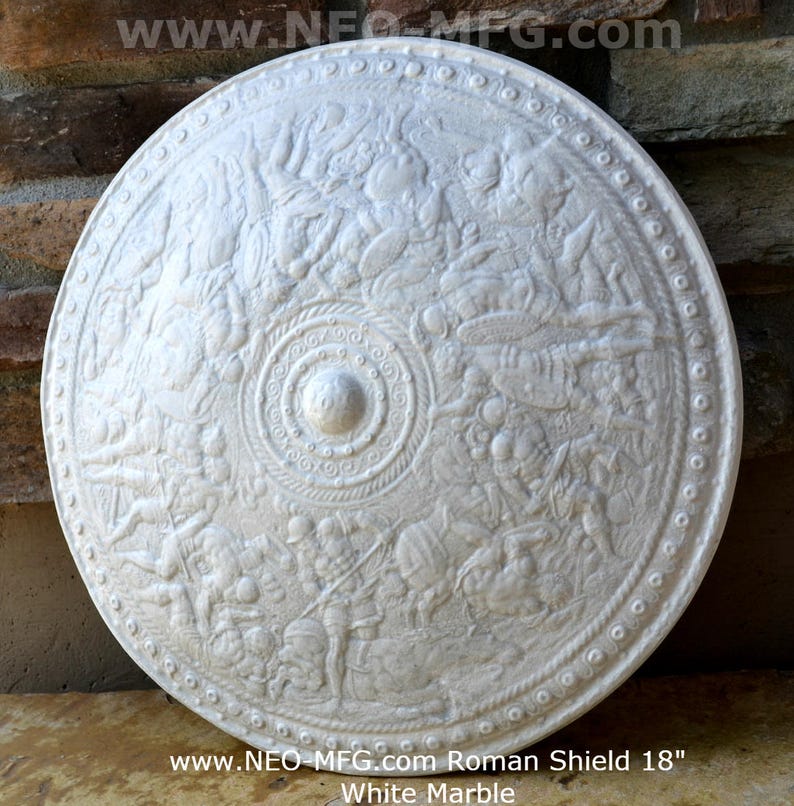 Roman Greek Battle Shield Sculptural Wall Relief - Etsy