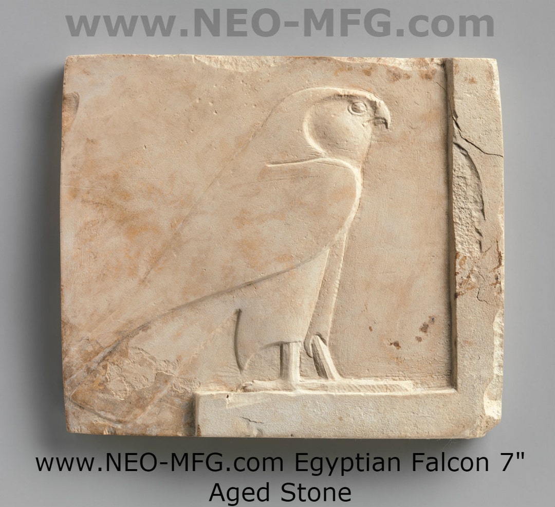 History Egyptian Falcon Stela Fragment Sculptural Wall Relief Plaque ...