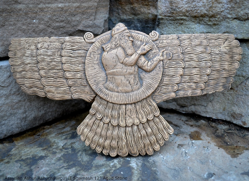 Historical Assyrian Ashur Ashurnasirpal II Shamash Wall Sculpture Www ...
