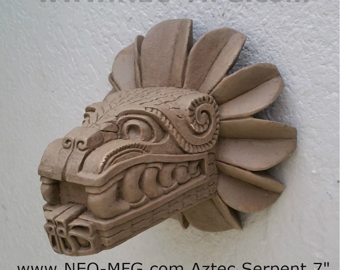 History Feathered Serpent Head of Quetzalcoaltl Aztec Maya Artifact ...