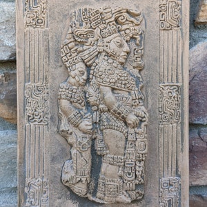 Aztec Mayan Yaxchilán Lintel Sculpture 13 3/8" Www.neo-mfg.com Plaque ...