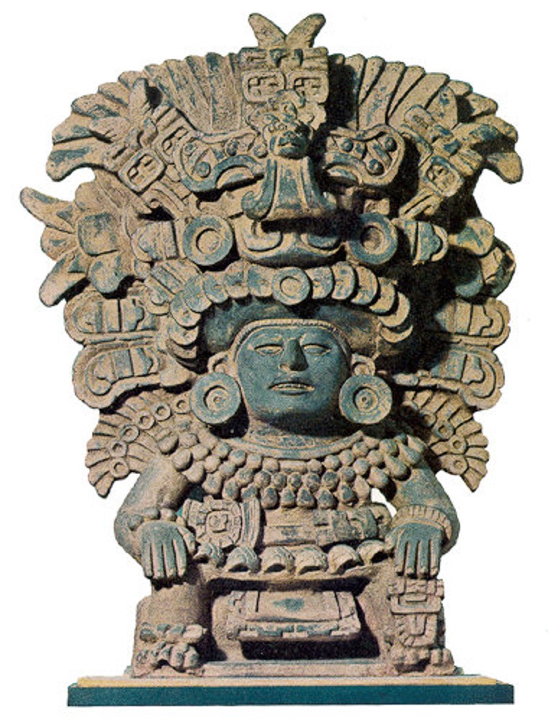 History Aztec Maya Mesoamerica God of Corn Zapotec Deity - Etsy