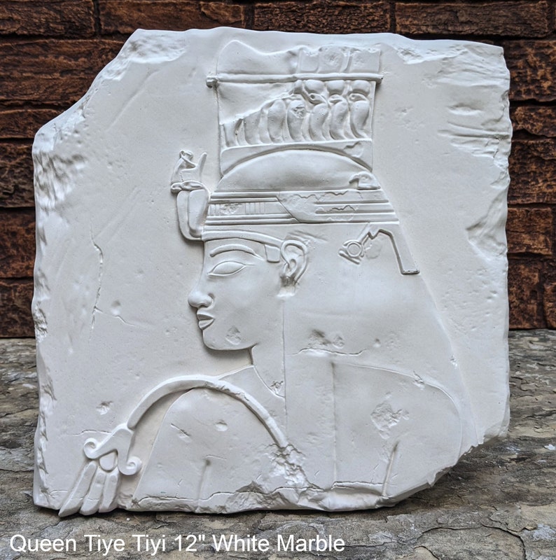 History Egyptian Queen Tiye Tiyi Fragment Sculptural Wall Relief Plaque ...