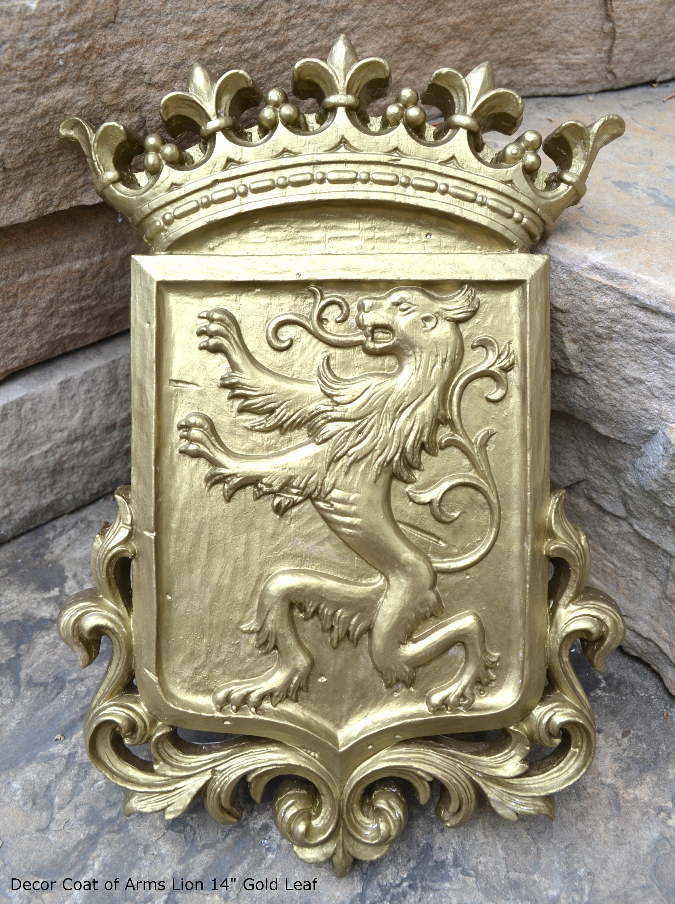 Decor Coat of Arms Lion Wall Plaque Sign 14" Www.neo-mfg.com Home ...